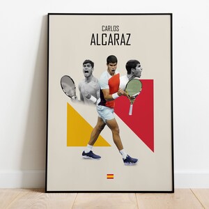 Carlos Alcaraz | 2 Poster Variations | Tennis Poster | Alcaraz Tennis ...