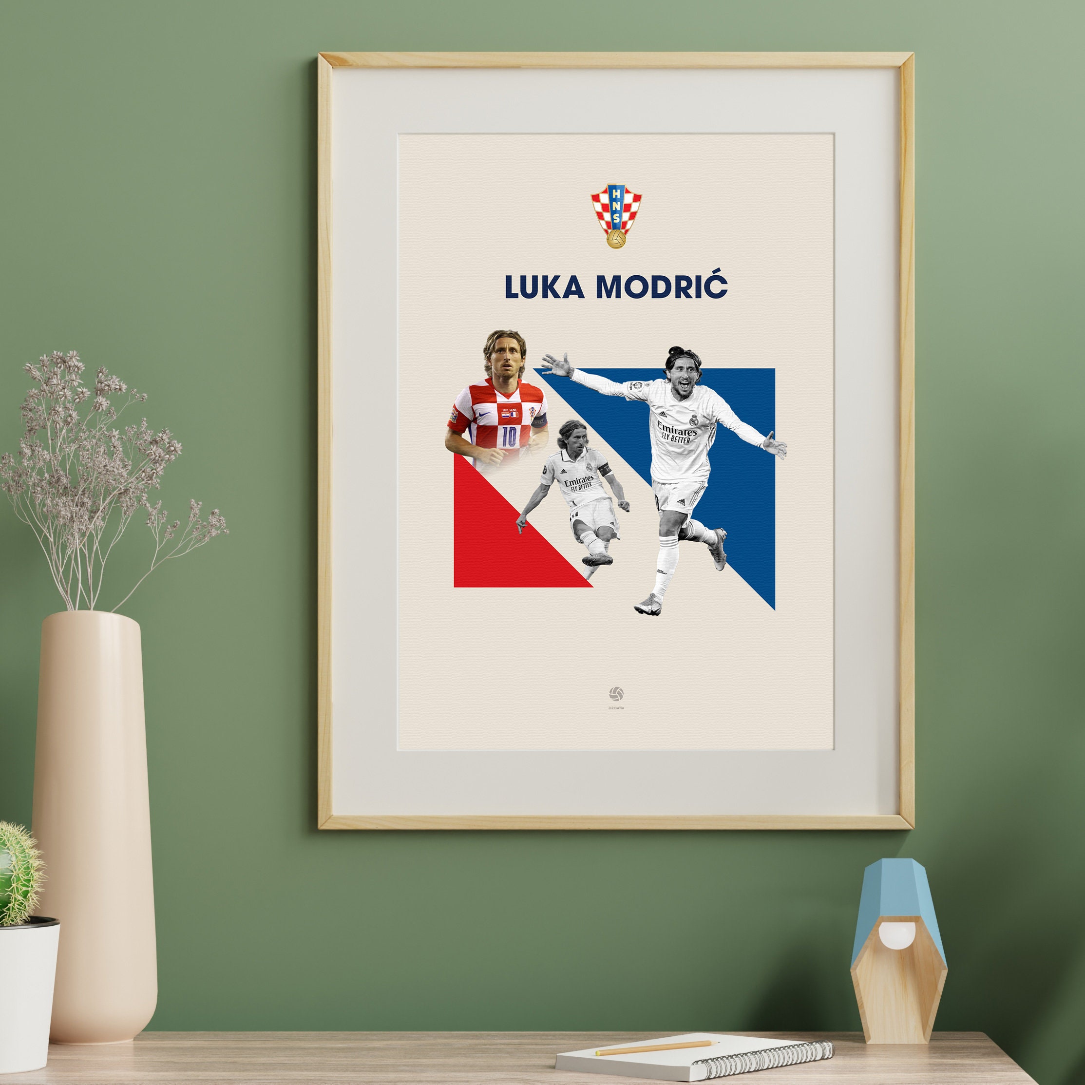 Luka Modric Poster Modric Poster Croatia Real Madrid Minimalist Design ...
