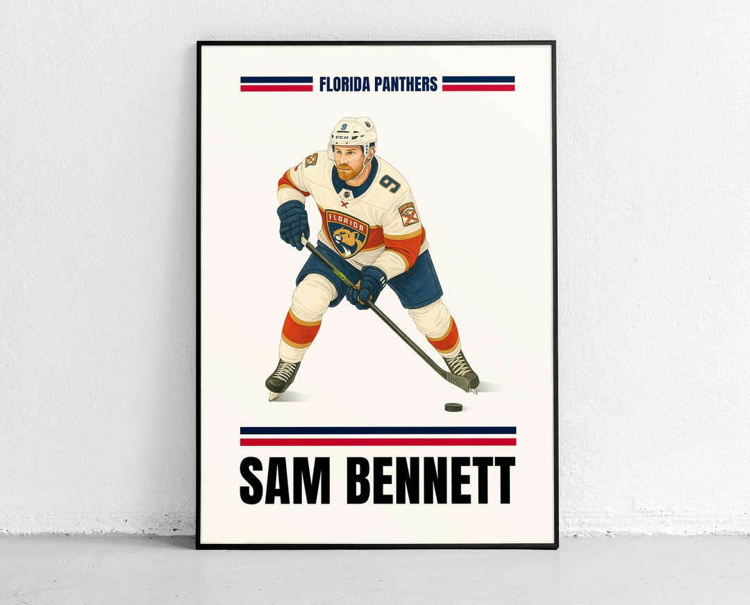 Sam Bennett Poster | Sam Bennett Print | Florida Panthers | Sam Bennett ...