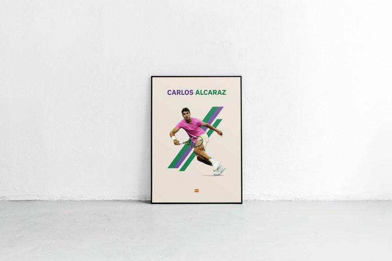 Carlos Alcaraz Poster Tennis Poster Alcaraz Tennis Poster Carlitos ...