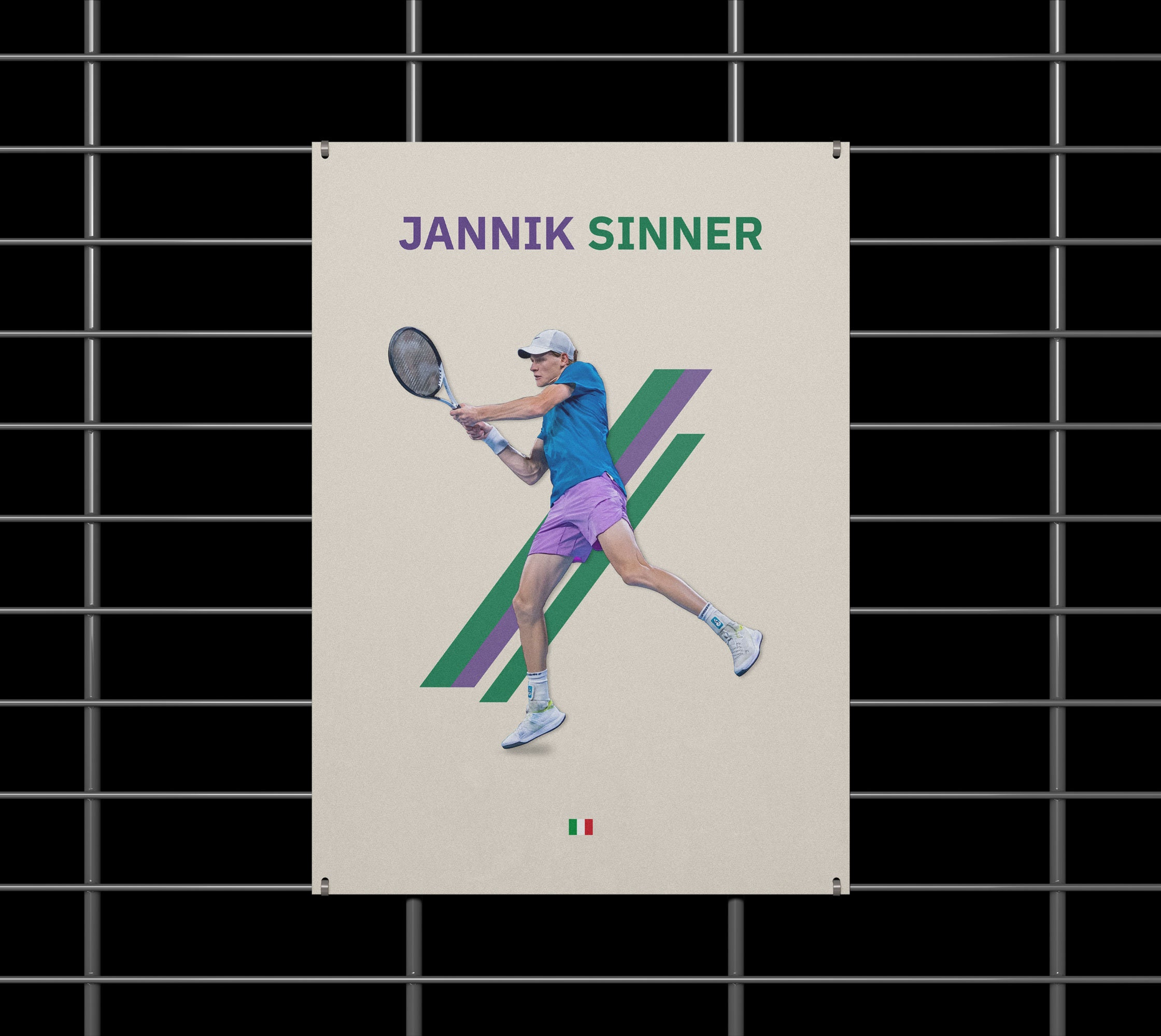 Jannik Sinner Tennis Poster Sinner Tennis Poster Jannik Sinner Poster ...