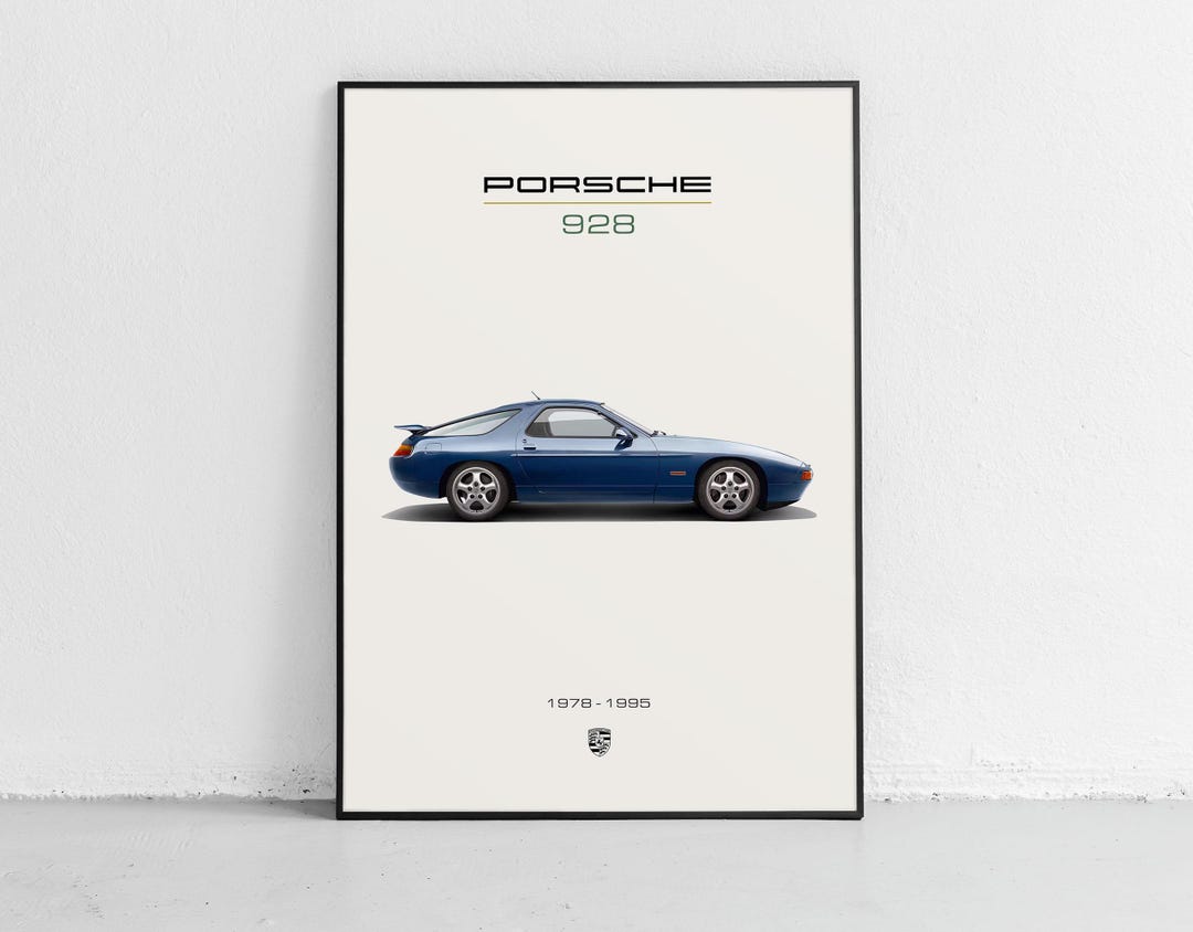 Porsche 928 Poster | Porsche 928-S Poster | Mid-century Modern ...