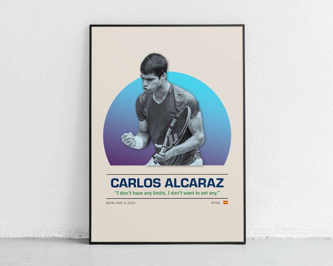 Carlos Alcaraz Poster Tennis Poster Alcaraz Tennis Poster Carlitos ...