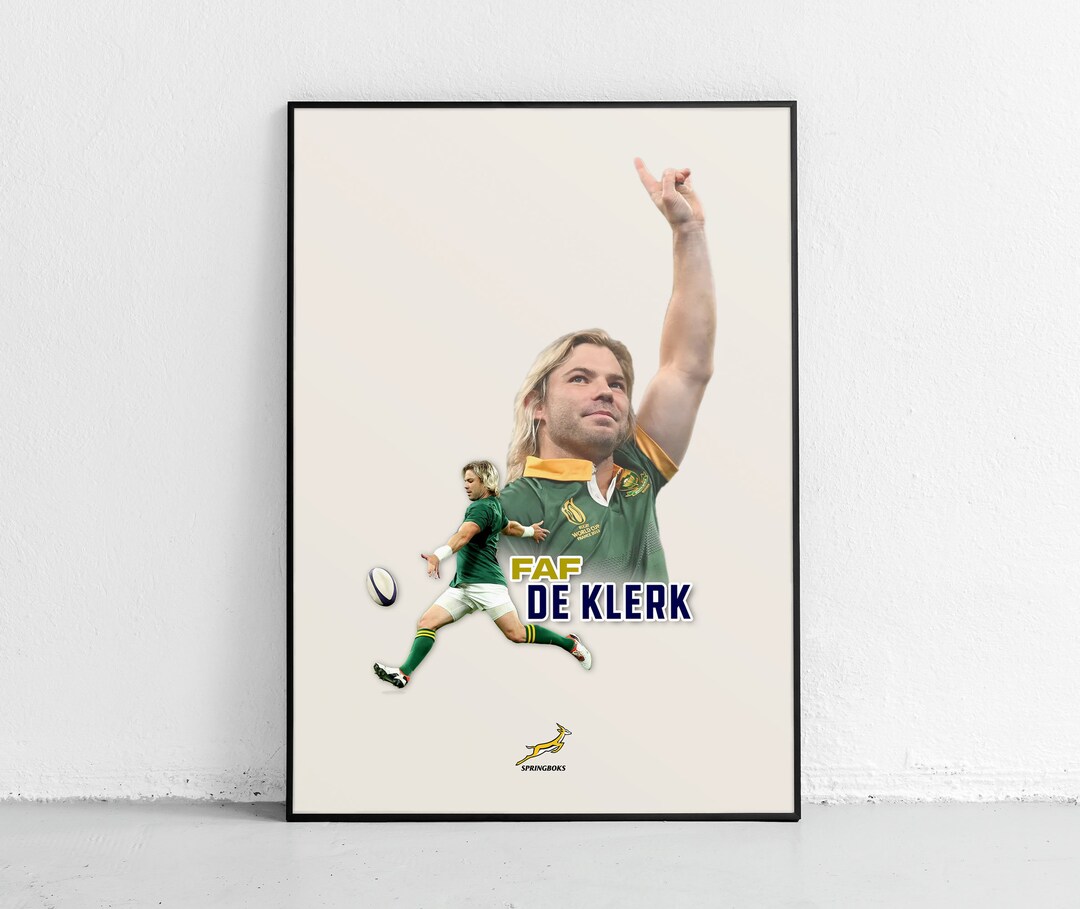 Faf De Klerk Poster | Gift Idea Faf De Klerk | South Africa Rugby | Faf ...