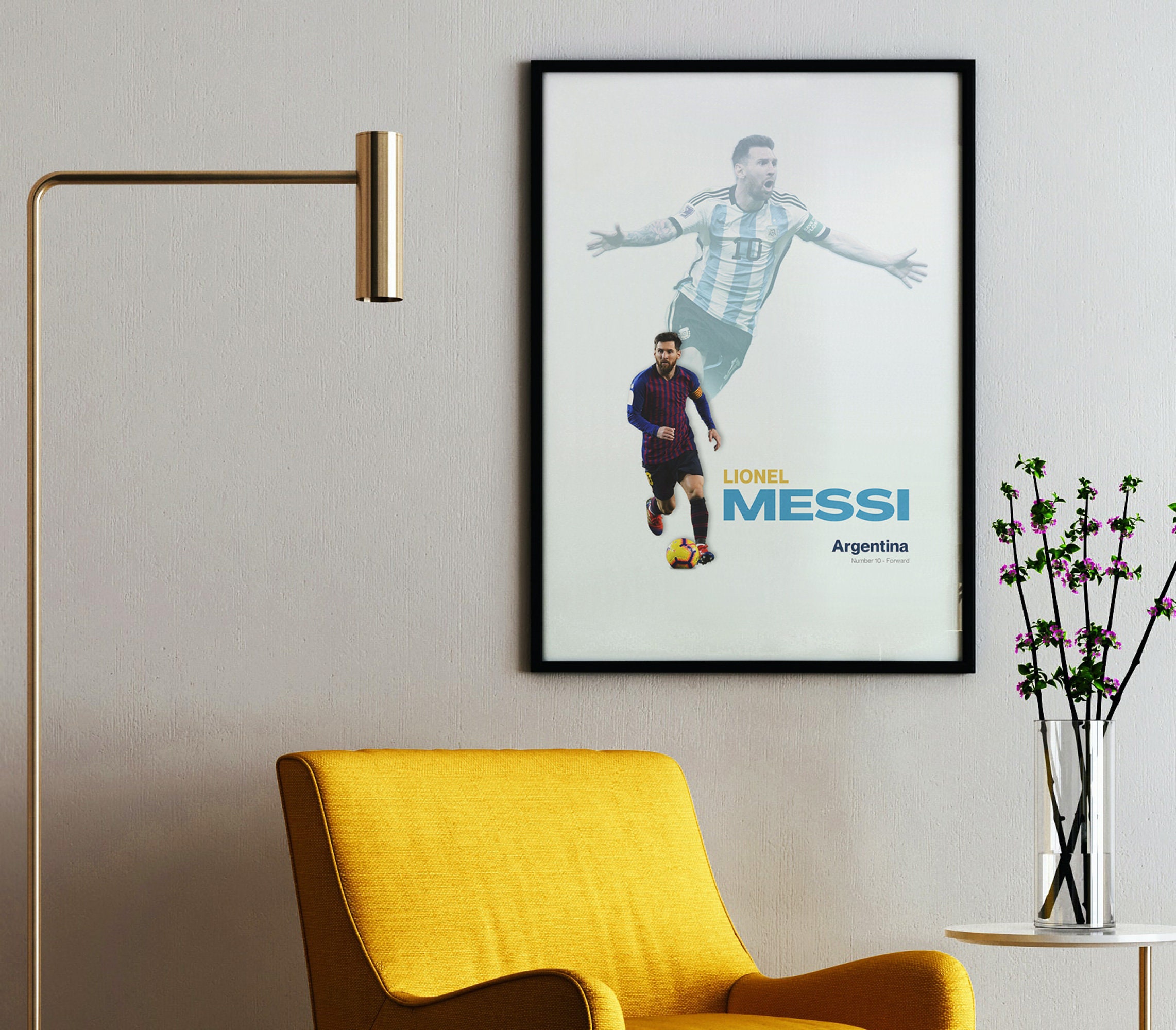 Messi Poster Messi GOAT Poster Argentina Poster World Cup Poster Lionel ...