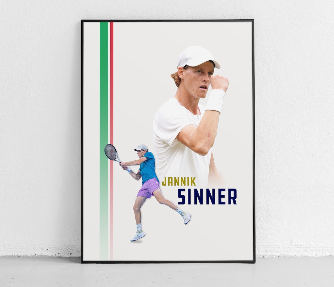 Jannik Sinner | Tennis Poster | Sinner Tennis Poster | Jannik Sinner ...