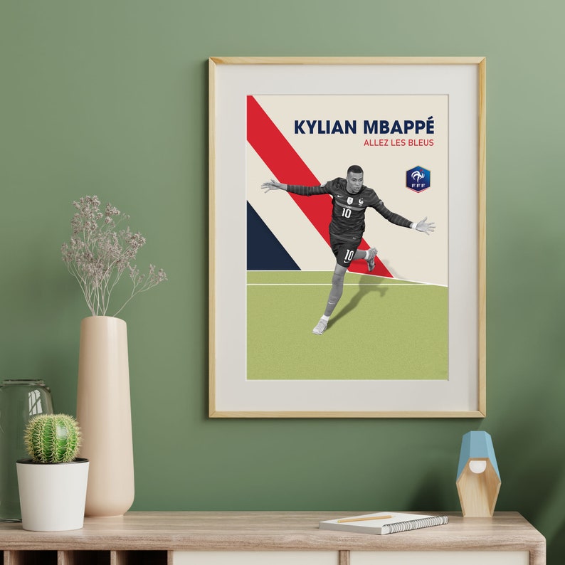 Kylian Mbappe France World Cup Allez Les Bleus Minimalism Design Poster ...