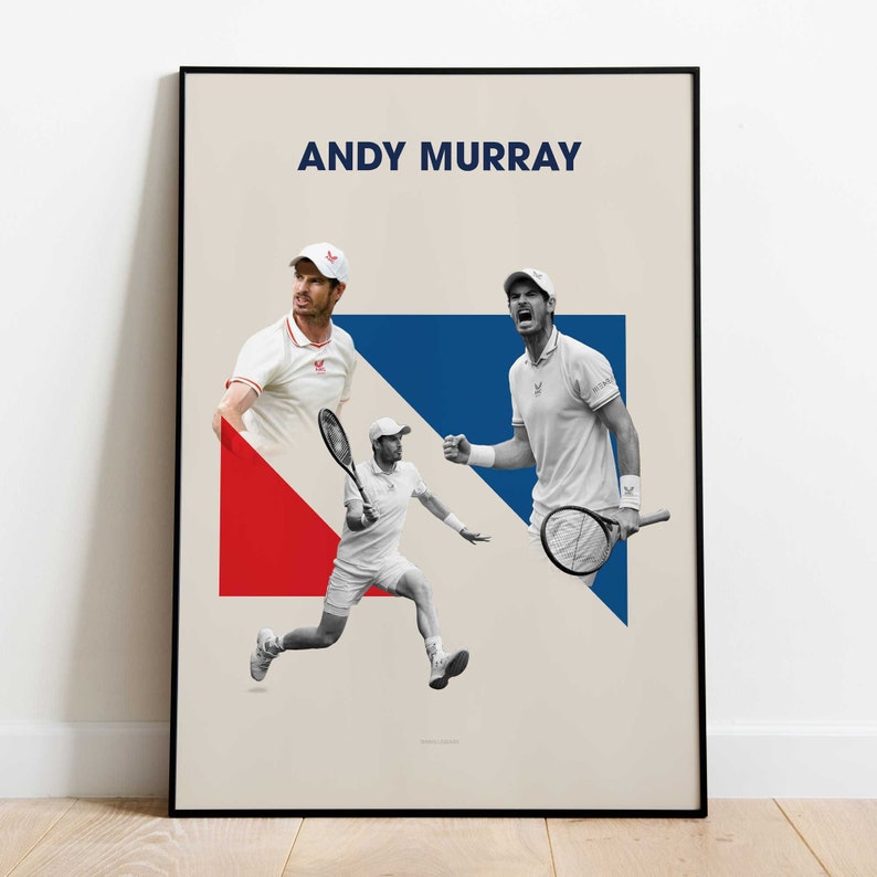 ANDY MURRAY Tennis Poster, 2 Poster Variations for the Price of 1 Mid ...