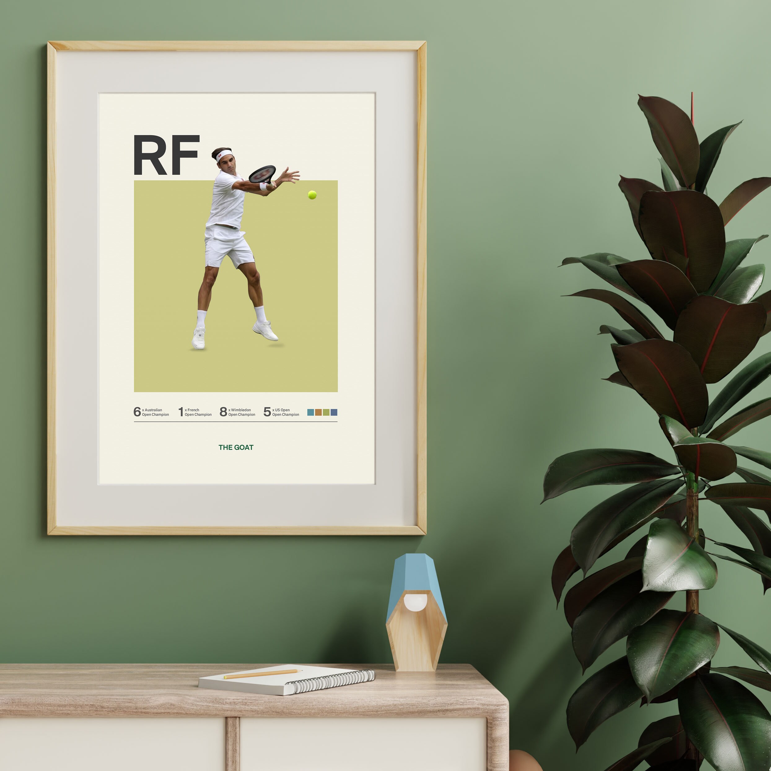 Roger Federer Poster FREE BONUS Posters Federer Print Roger Federer Mid ...