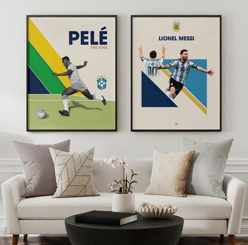 PELE Poster Pele the King Brasil Poster Pele Brazil Vintage Aesthetic ...