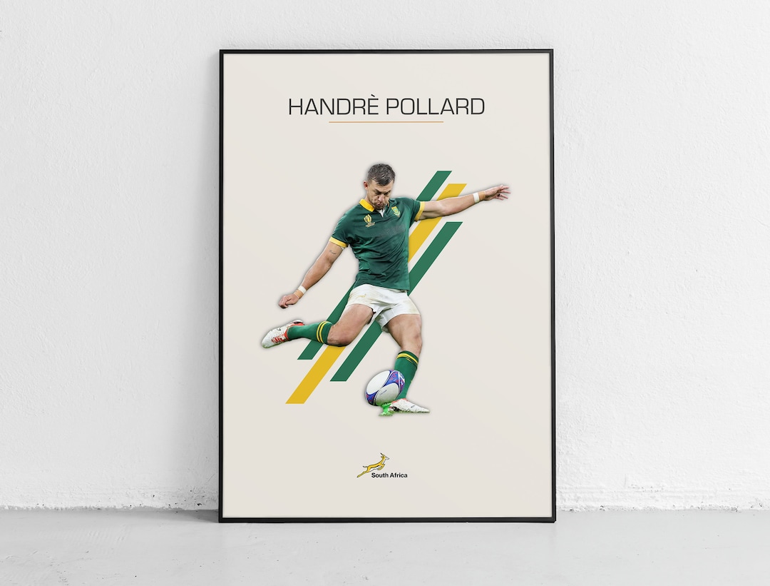Handre Pollard Poster | Gift Idea Handre Pollard | South Africa Rugby ...