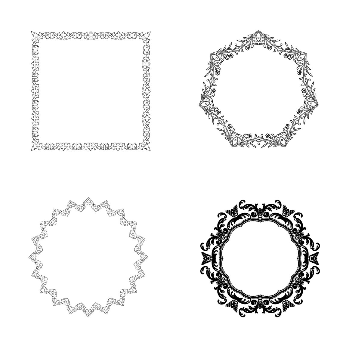 Mega Pack Ornamental Frames Collection of 50 Vintage / Art | Etsy