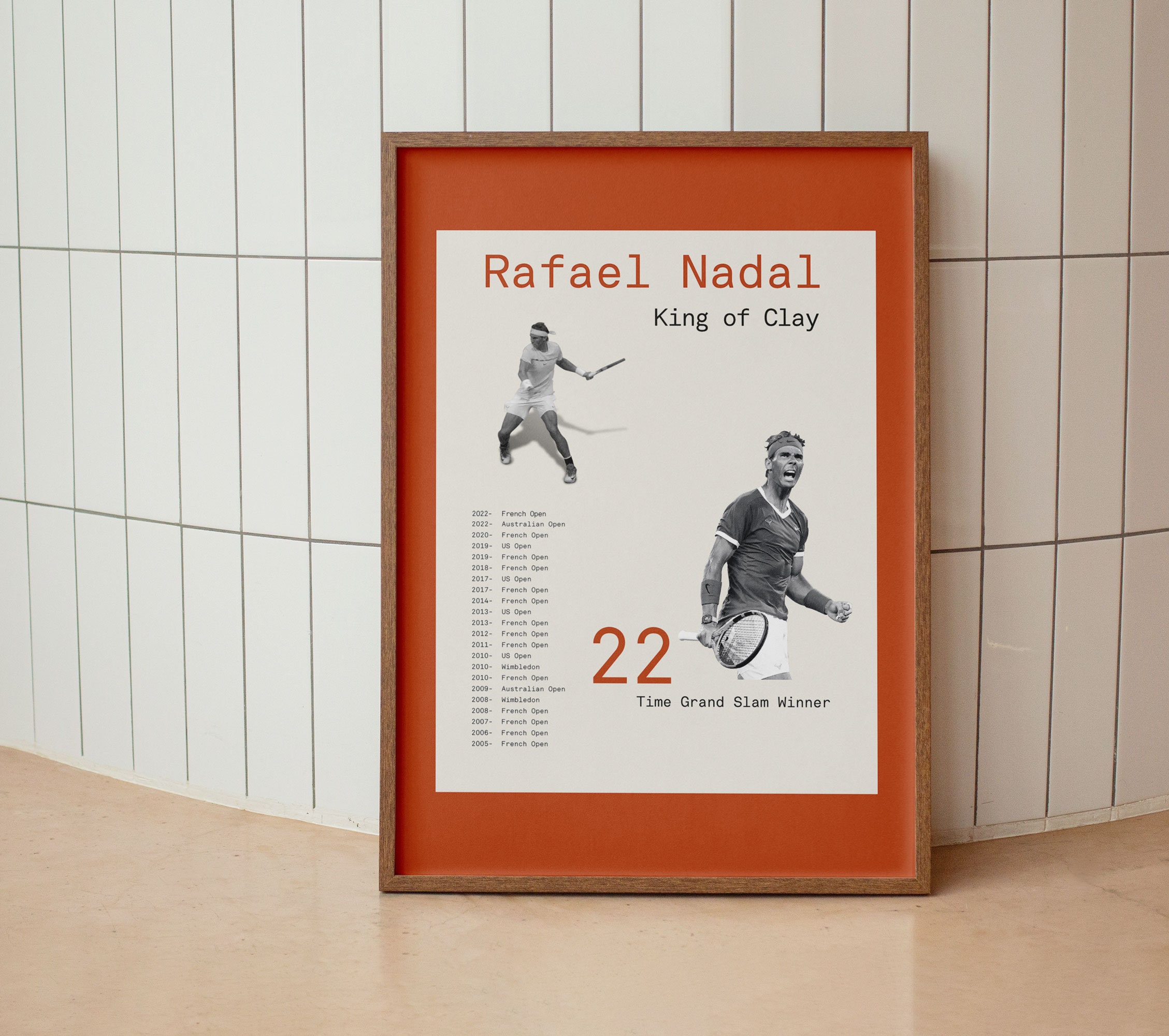 Nadal Poster Rafael Nadal Poster King of Clay Rafa Nadal Tennis Poster ...