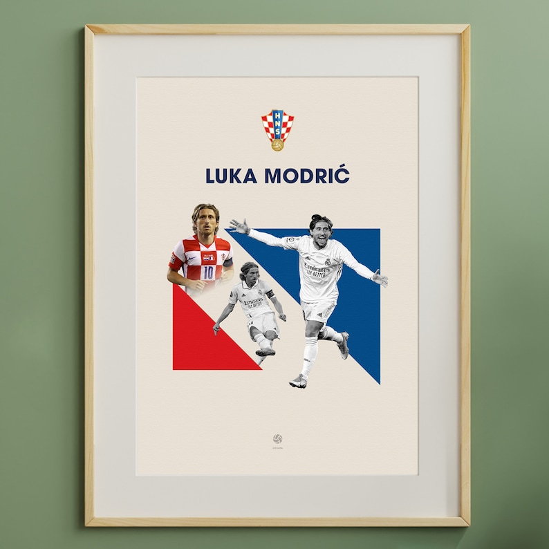 Luka Modric Poster Modric Poster Croatia Real Madrid Minimalist Design ...