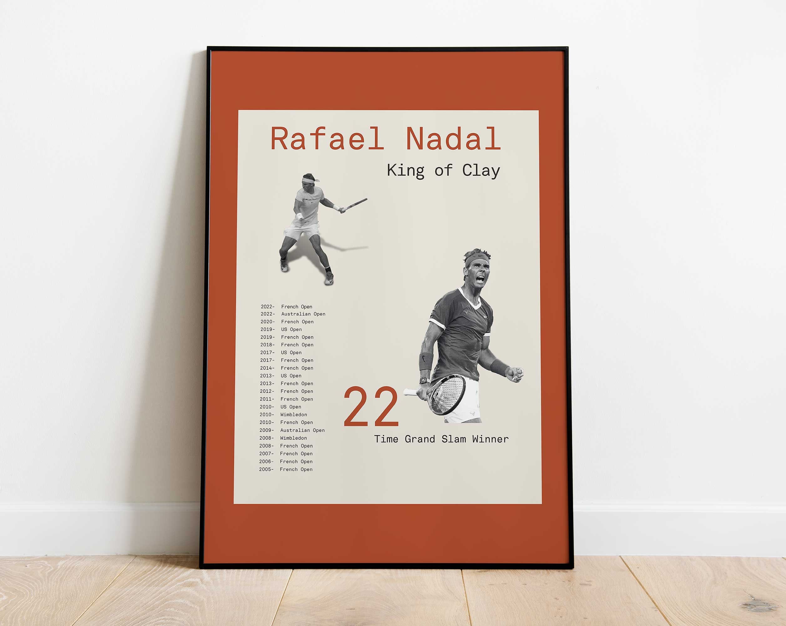 Nadal Poster Rafael Nadal Poster King of Clay Rafa Nadal Tennis Poster ...