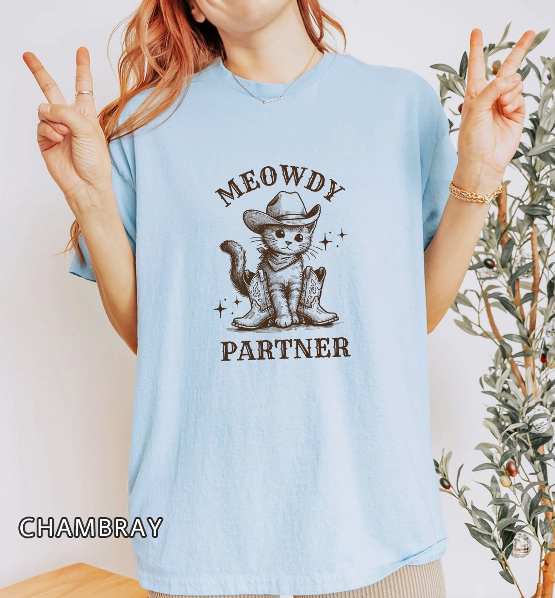 Meowdy Partner Shirt Cowboy Cat, Western T-shirt, Funny Meme Shirt, Y2K ...