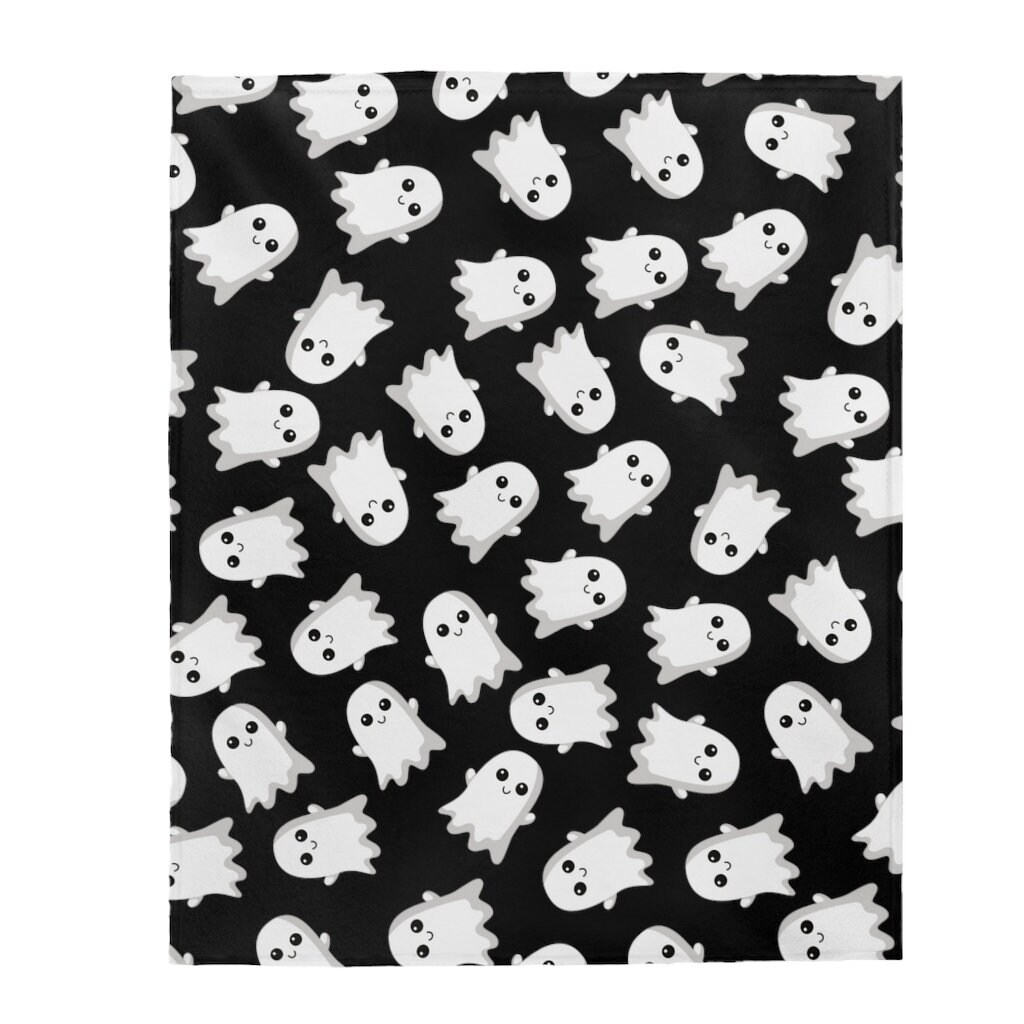 Ghost Blanket Halloween Blanket Velveteen Plush Blanket Cozy Halloween ...
