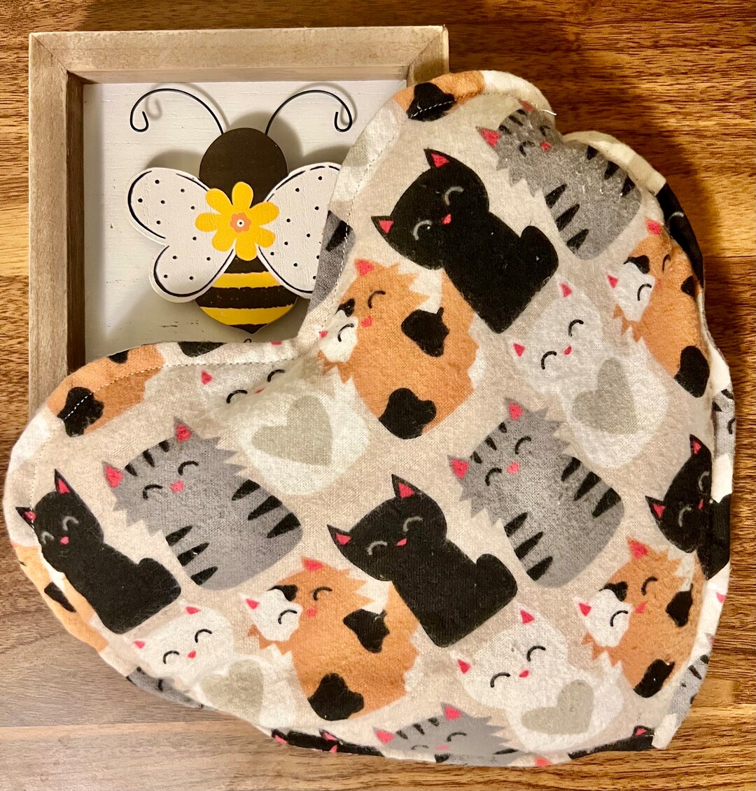 Large Heart, Reusable Microwave Heating Pad, Headache Relief, Warm ...