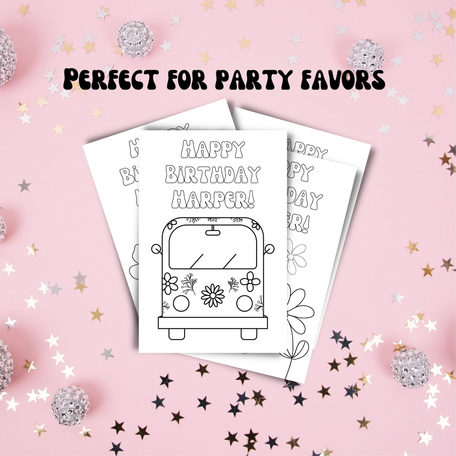 Digital Coloring Book Party Favors Birthday Party Favors - Etsy
