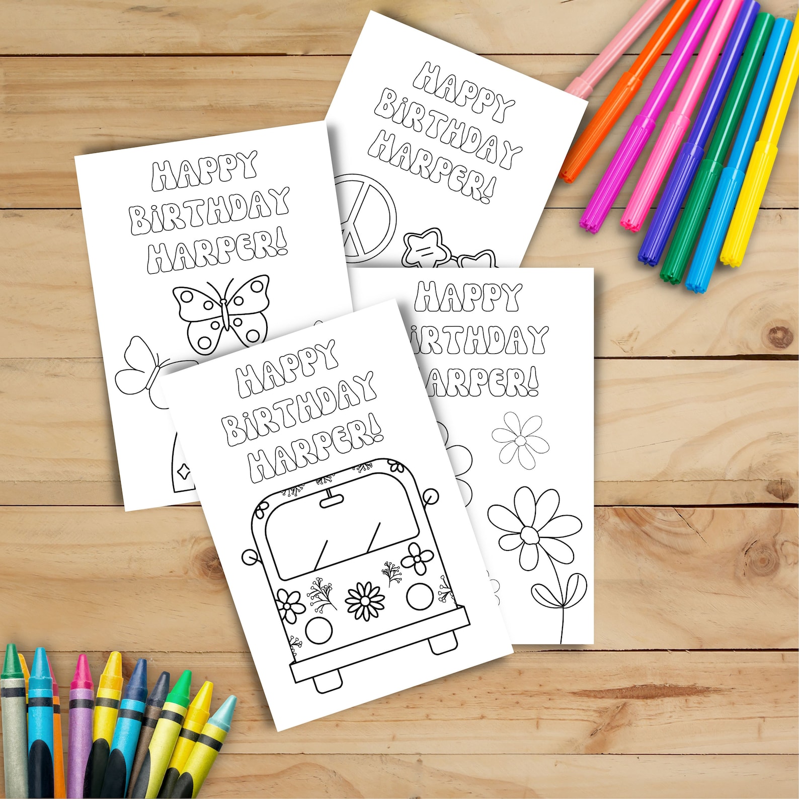 Digital Coloring Book Party Favors Birthday Party Favors - Etsy