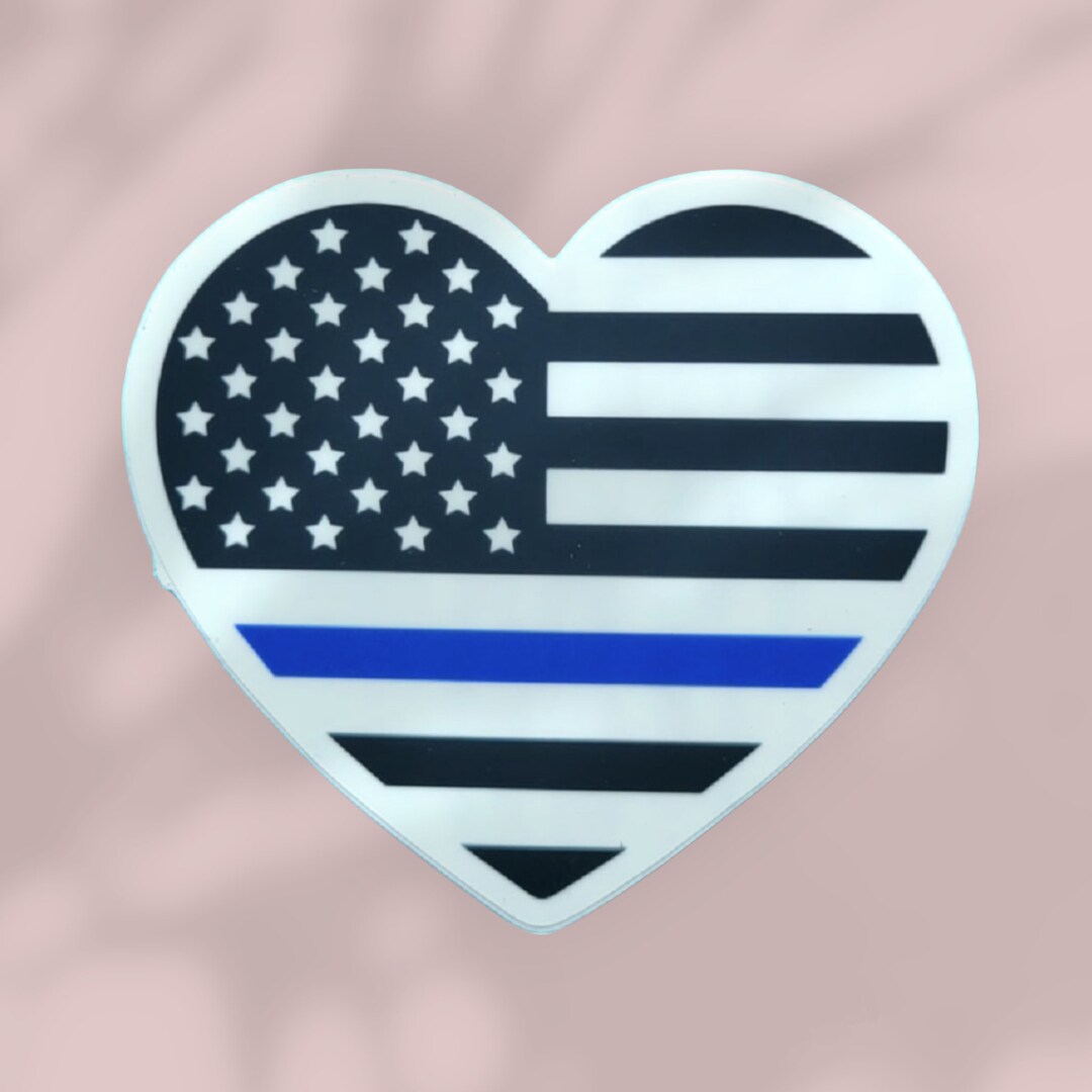 Cute Thin Blue Line Waterproof Sticker - Etsy