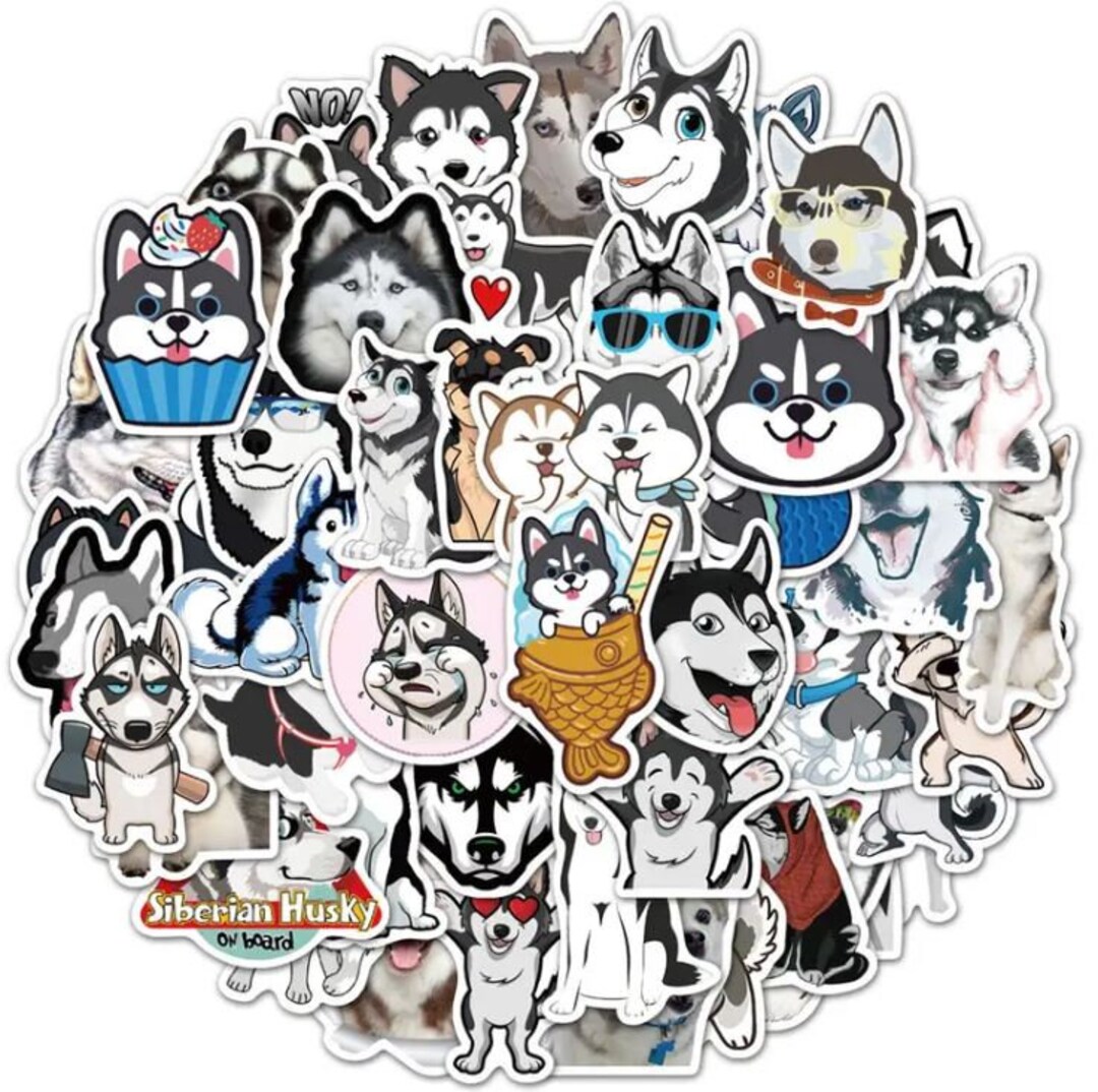 Cute Husky Stickers Perfect for Water Bottles and Laptops Pack of 10 - Etsy