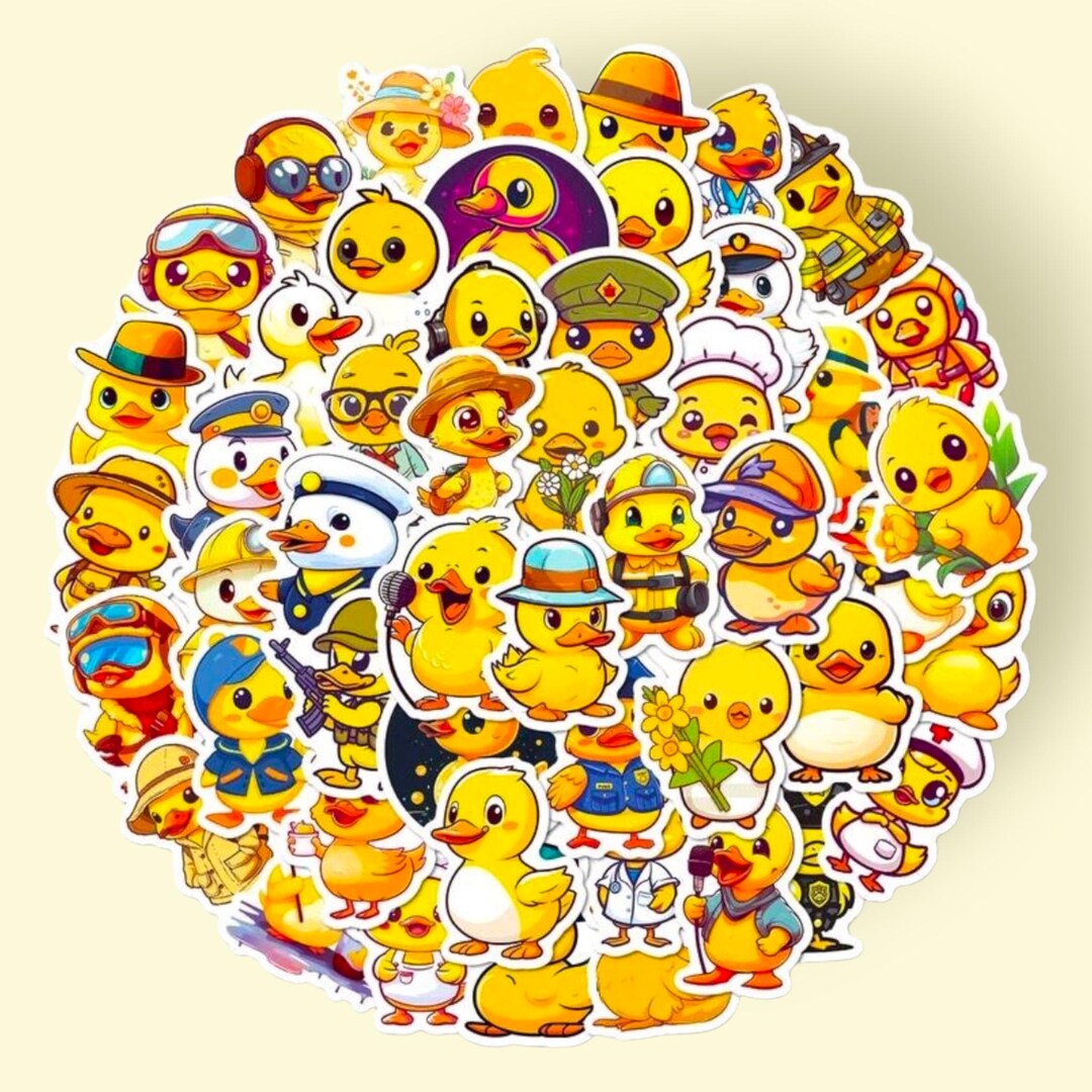 Cute Rubber Ducky Decal Stickers Pack of 10 - Etsy