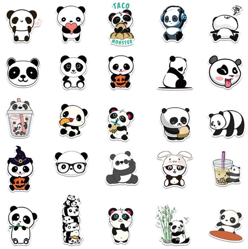 Cute Panda Stickers Great for Water Bottle or Laptop Pack of 10 - Etsy