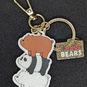 Cute We Bare Bears Keychain - Etsy