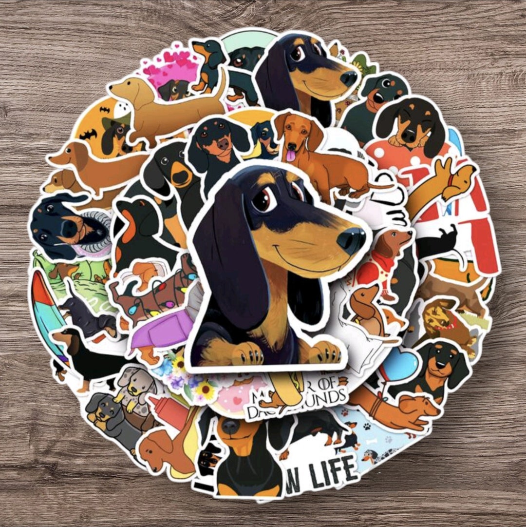 Cute Dachshund Aka Wiener Dog Stickers Pack of 10 - Etsy