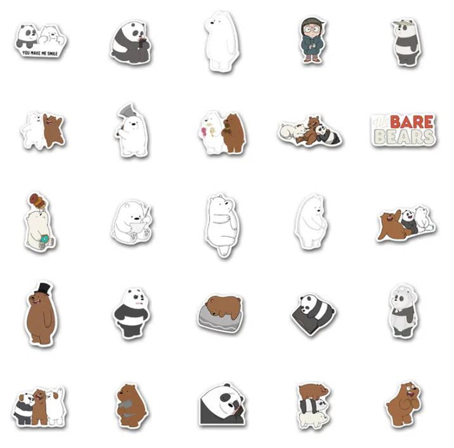 Cute We Bare Bears Stickers - Etsy