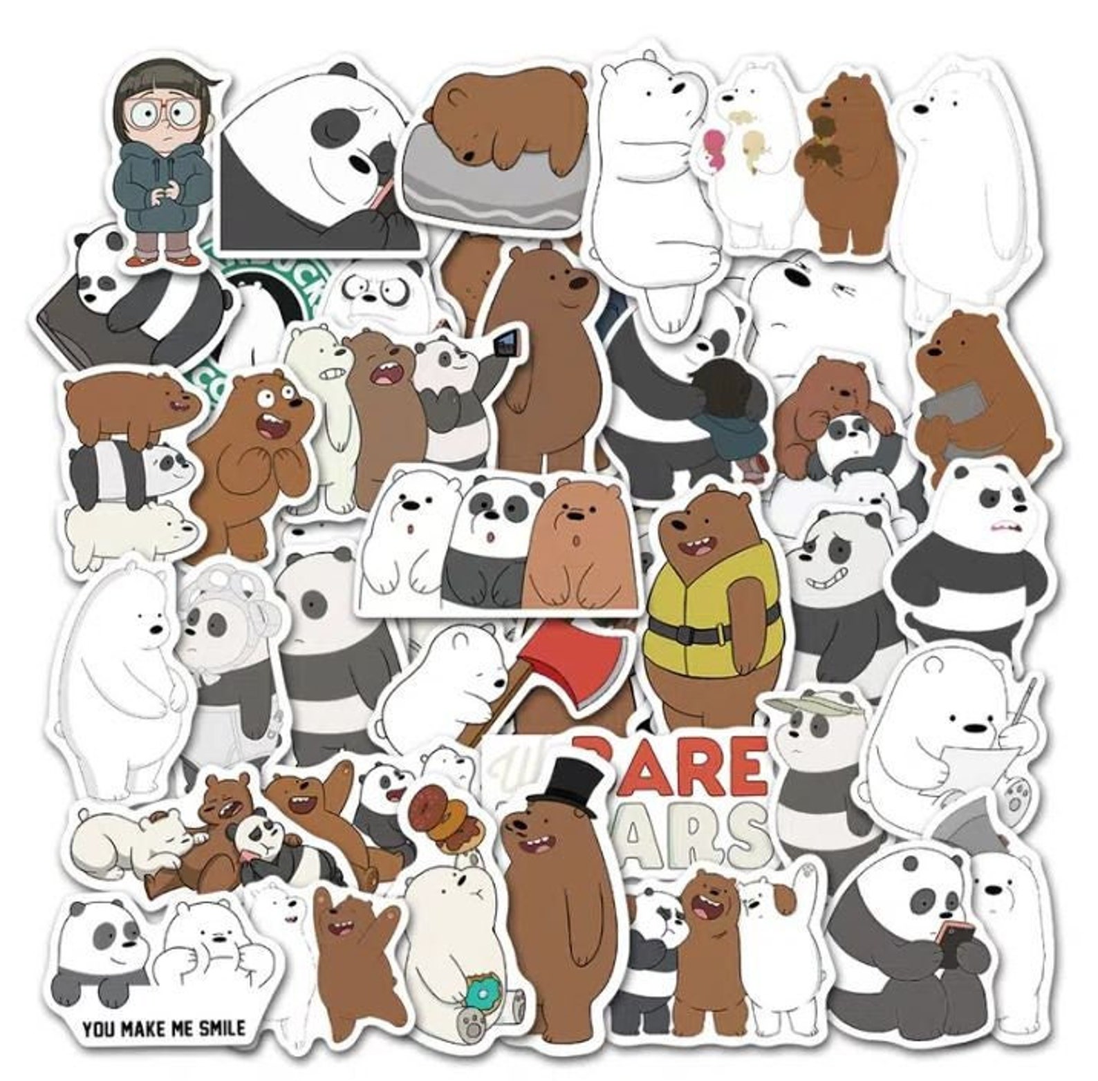 Cute We Bare Bears Stickers - Etsy