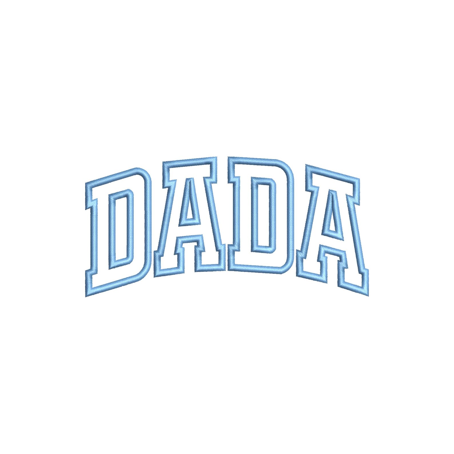 DADA Applique Design, DADA Curve Embroidery Design, Father's Day ...