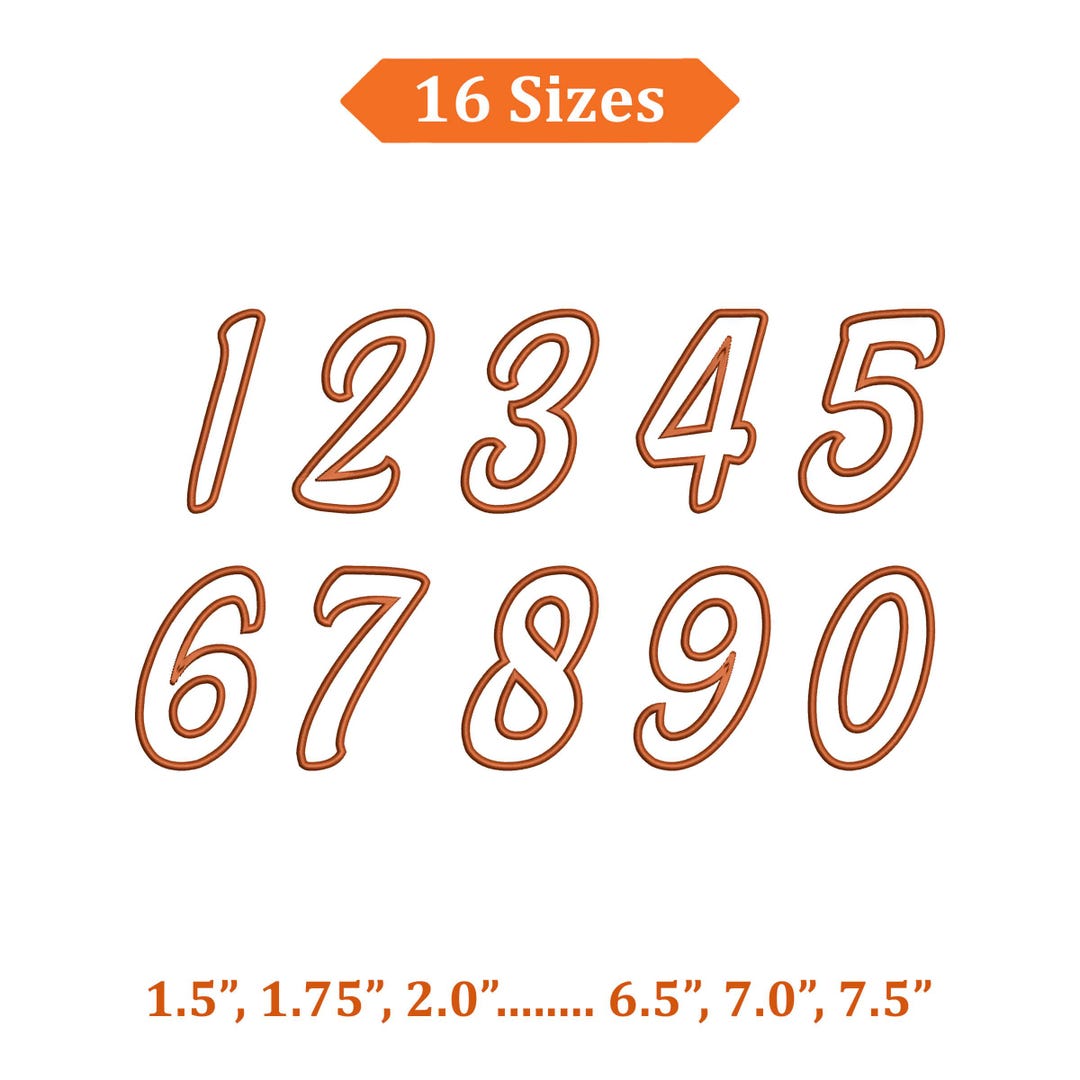 Number Applique Embroidery Designs, Kids Applique Number Designs ...