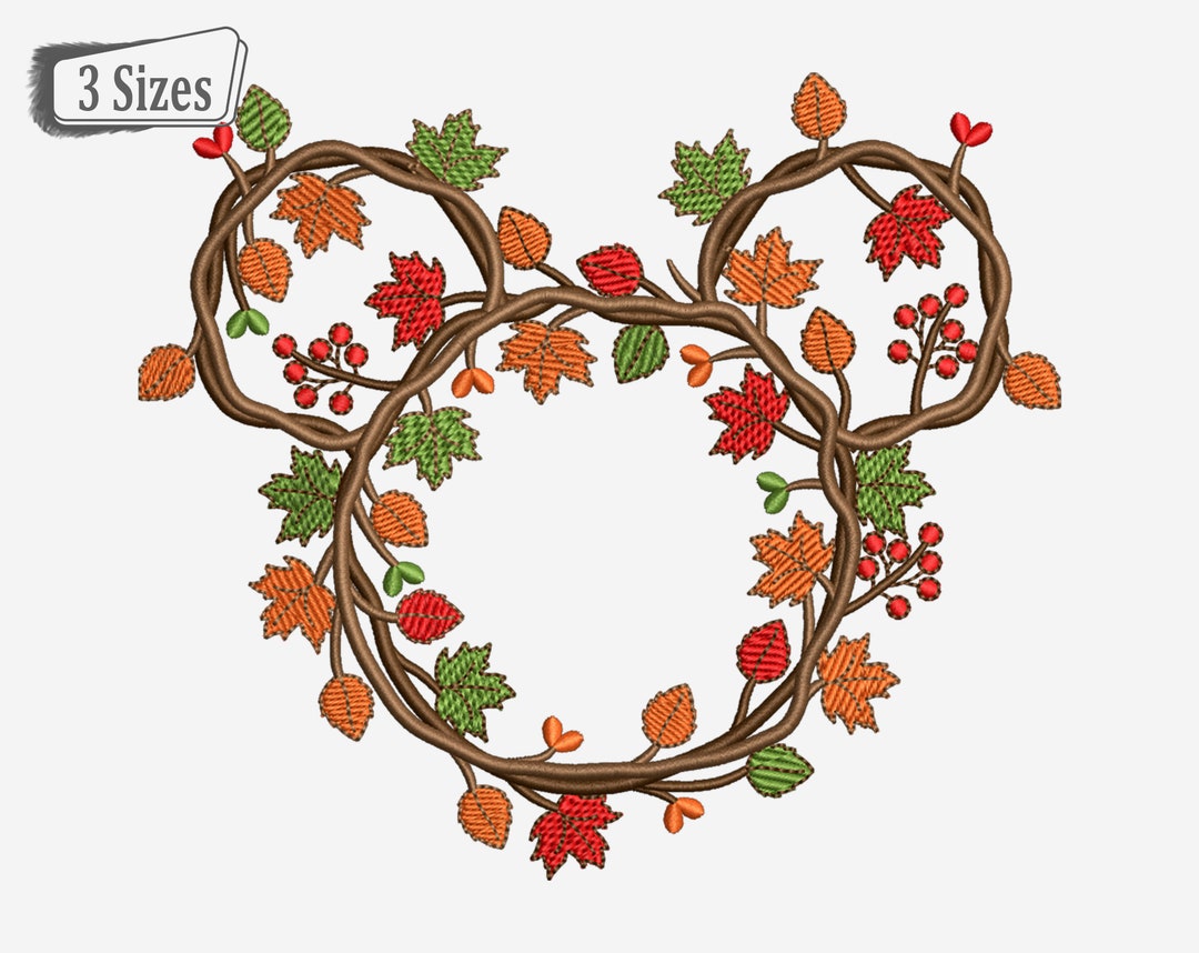 Autumn Fall Embroidery Designs for Halloween, Floral Ears Fall ...