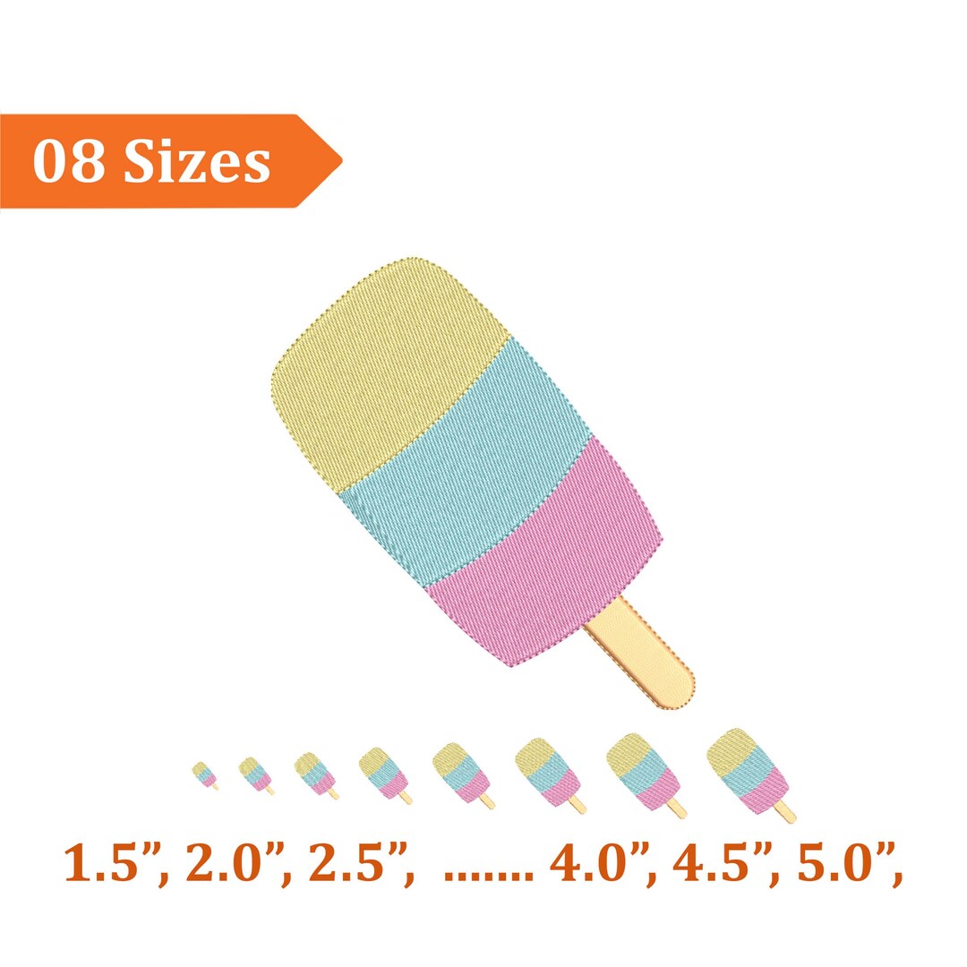 Candy Embroidery Design, Summer Ice Cream Machine Embroidery Files ...