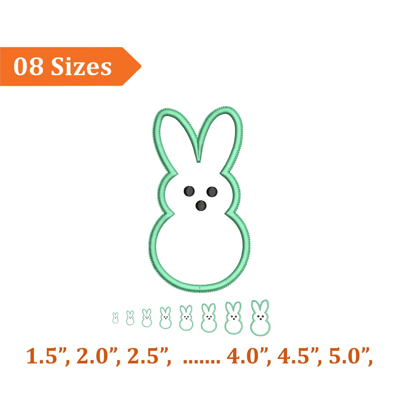 Peeps Applique Embroidery Design, Cute Easter Machine Embroidery Files ...