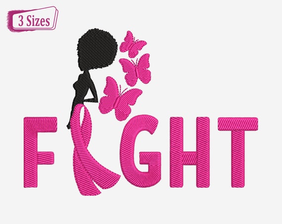 Pink Ribbon Awareness Embroidery Design Breast Cancer - Etsy