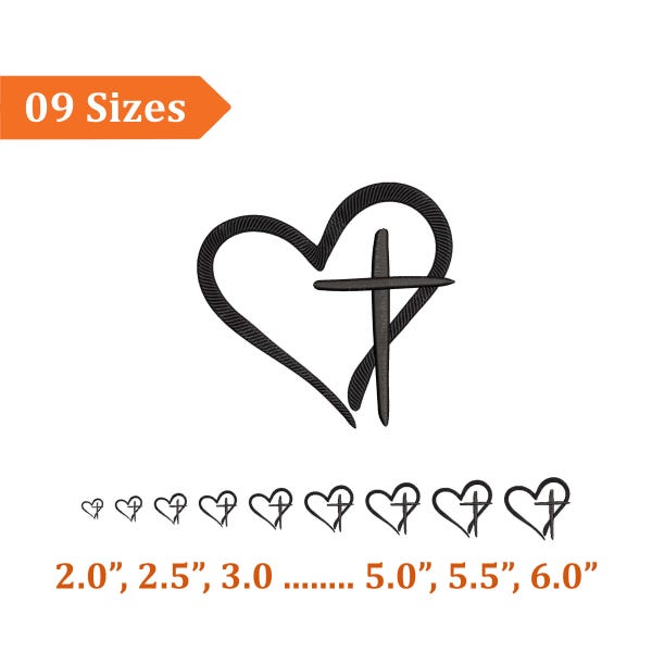 Cross With Heart - Etsy