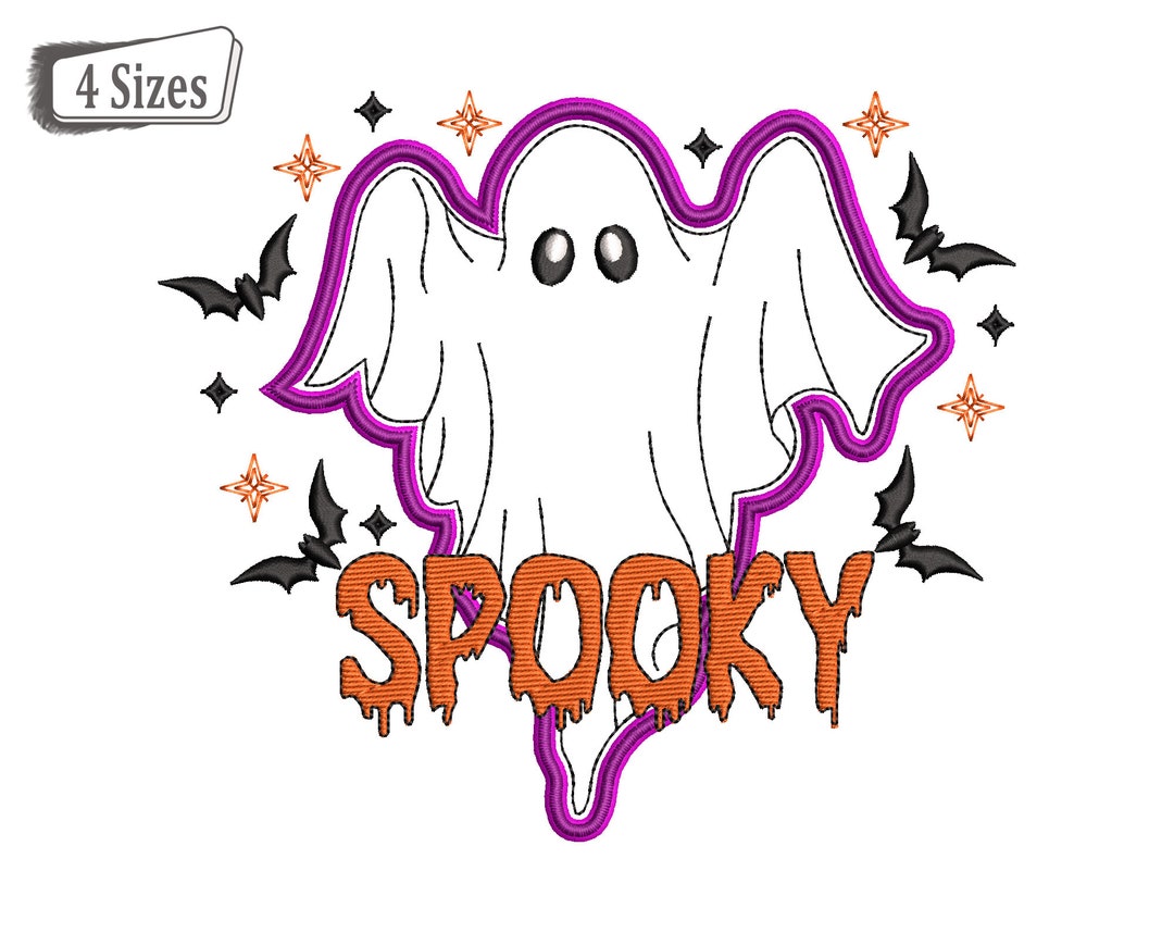 Spooky Season Embroidery Design, Ghost Spooky Embroidery Patterns ...