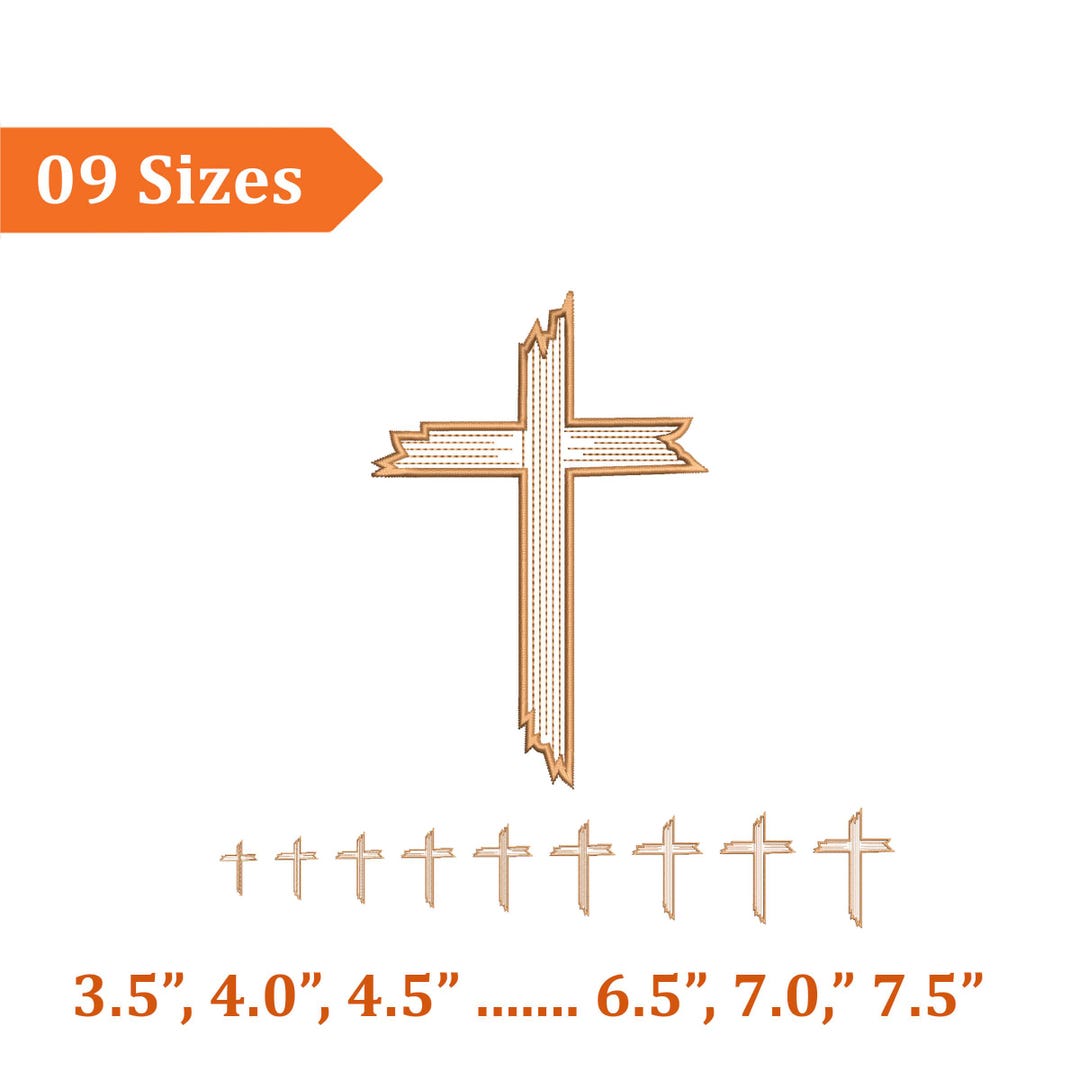 Tiny Cross Embroidery Design, Mini Christian Cross Embroidery Files ...