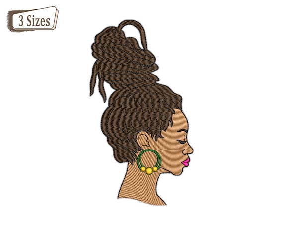 Black Queen Embroidery Design Afro Style Black Beauty - Etsy