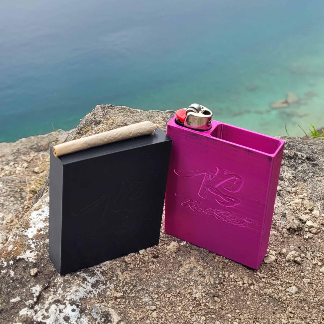 Lighter and Joint Slider - Smell Proof 3D Printed Case With Designated ...
