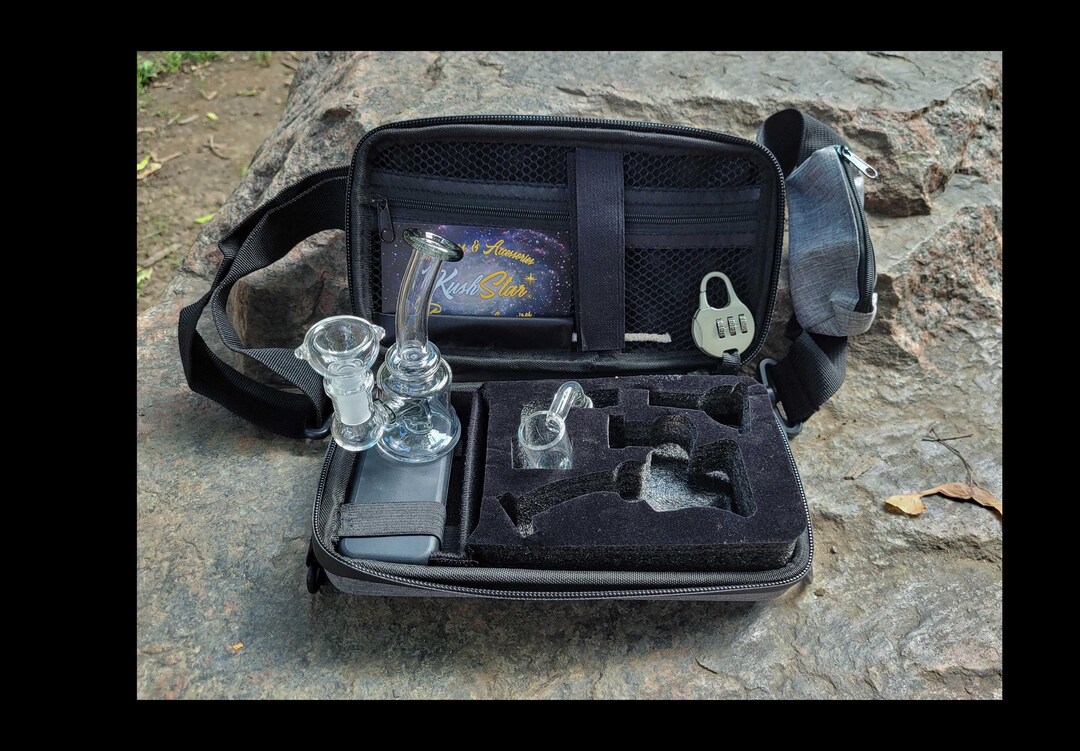 Stoner Kit Glass Including Bong With Flower Bowl and Dab Banger Into a ...