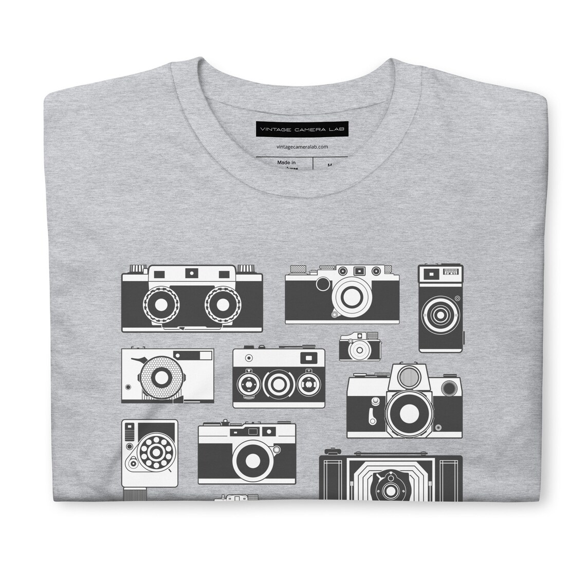 Vintage Cameras Illustration T-shirt (2 of 2), Vintage Camera Shirt ...