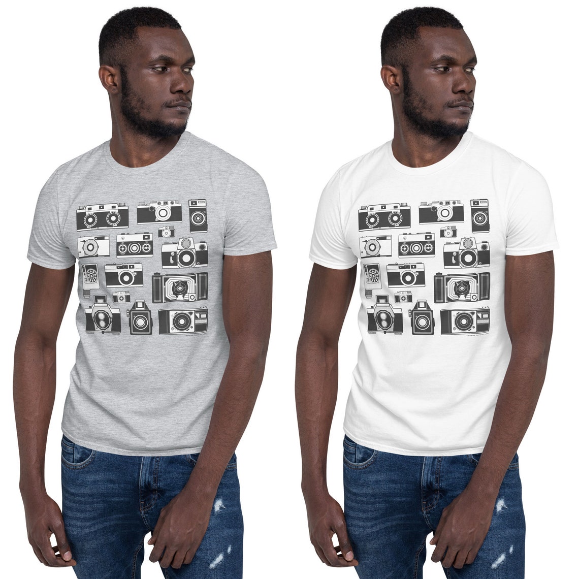 Vintage Cameras Illustration T-shirt (2 of 2), Vintage Camera Shirt ...