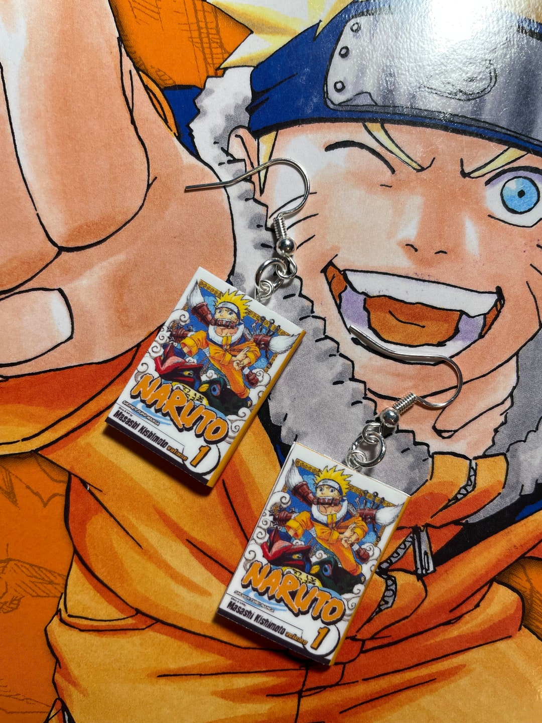 Custom Manga Book Cover Earrings | Book Lover, Anime Lover, Reader ...