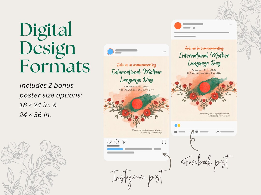 Ekushey February Commemorative Design – Printable & Social Media ...