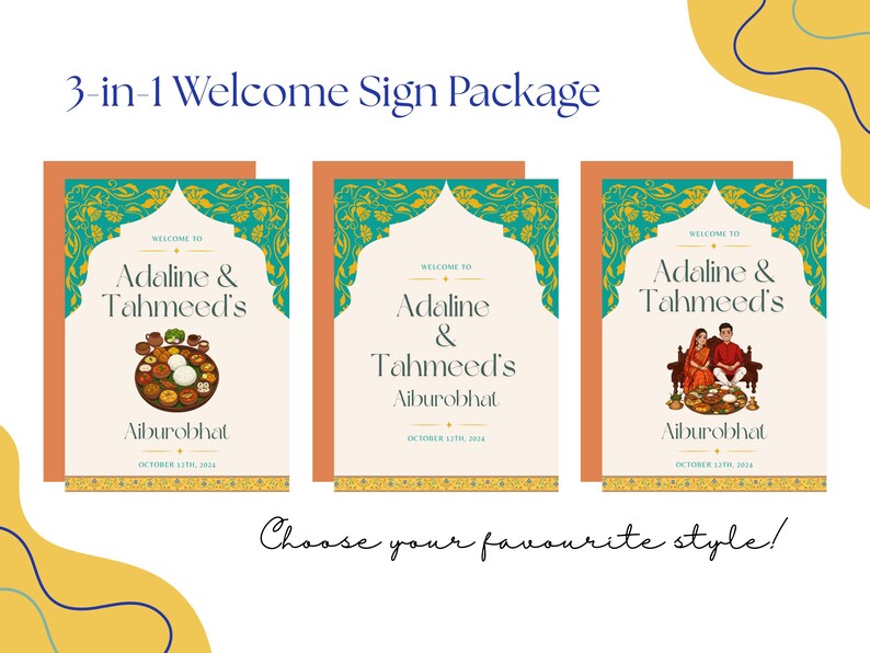 Customisable Bengali / Bangladeshi Bridal Shower Welcome Sign ...