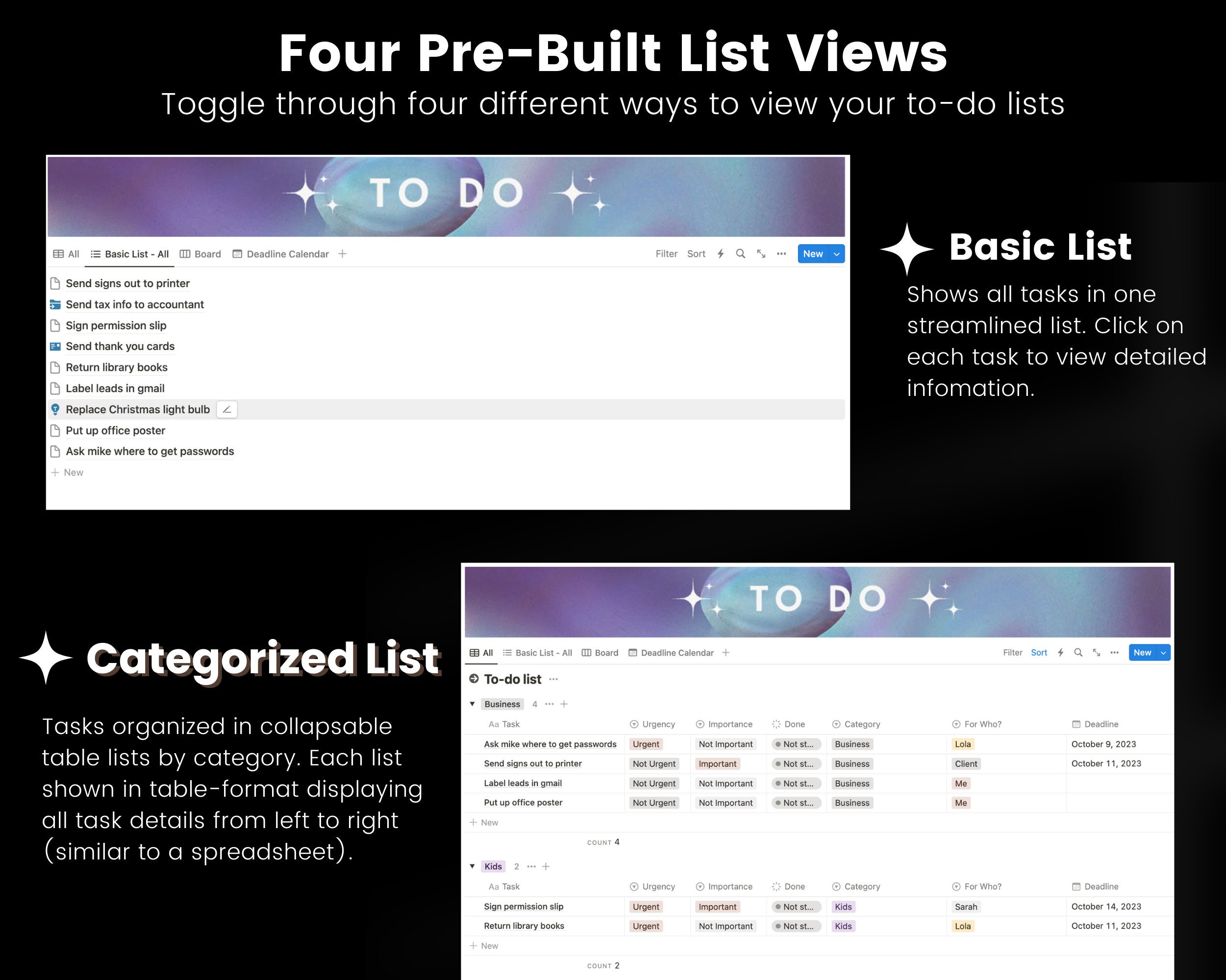 Notion Daily Pocket Template: Daily Lists, To-do, and Shopping List ...